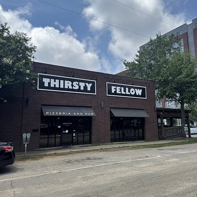 Thirsty Fellow's brick exterior hides a pizza paradise &ndash; where college wisdom and local know-how meet over perfectly charred crusts.