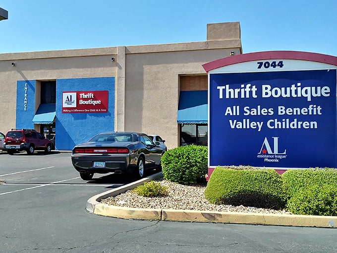 The Assistance League's Thrift Boutique brings upscale shopping to secondhand prices. Blue walls, bigger bargains!