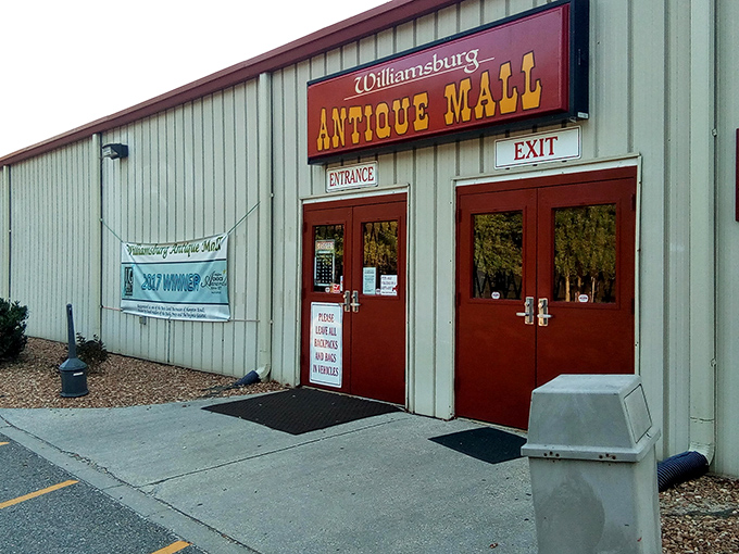 Williamsburg Antique Mall houses endless aisles of history where colonial charm meets modern treasure hunting.