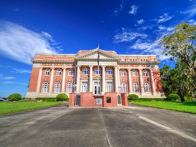 Arcadia's historic brick building looks like a movie set where the cost of living is still stuck in a previous decade.