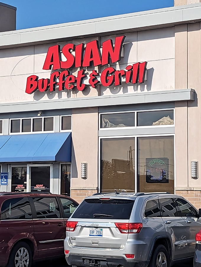 Behind that unassuming storefront lies a wonderland of dumplings, stir-fries, and sushi that'll make your taste buds dance.