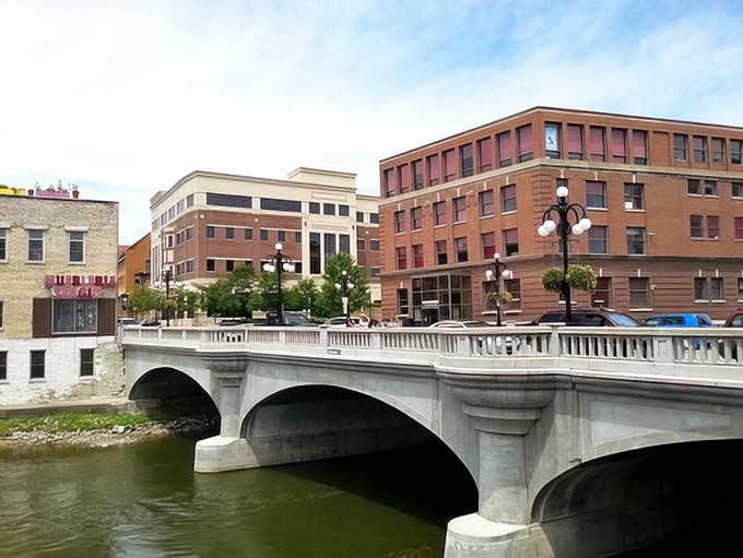 Aurora's downtown bridge connects more than just riverbanks&mdash;it links the city's historic past to its promising future.