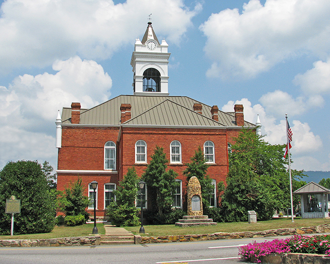 History stands tall in mountain country! Blairsville's courthouse commands attention like a distinguished gentleman at a country dance.