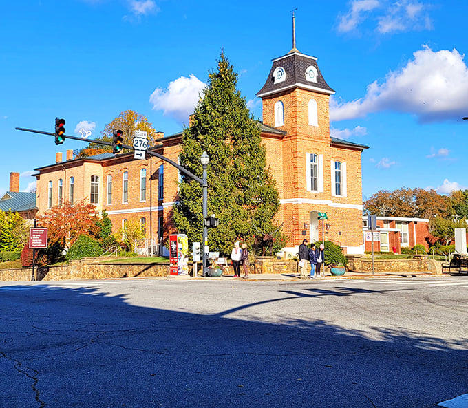 Classic courthouse architecture anchors a community where neighbors still know each other's names.