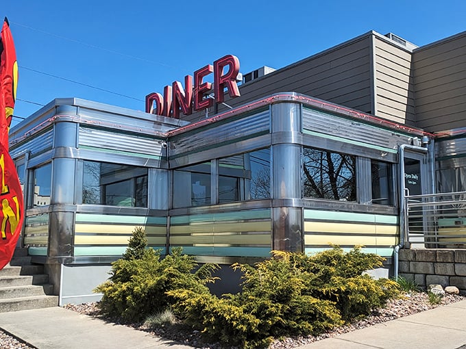 Broadway Diner: This shiny silver diner looks like it was beamed straight from 1955, complete with comfort food that defies time.