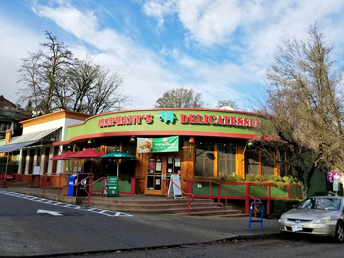 Bright colors and bold design make Elephants Delicatessen impossible to miss&mdash;much like their unforgettable sandwiches.