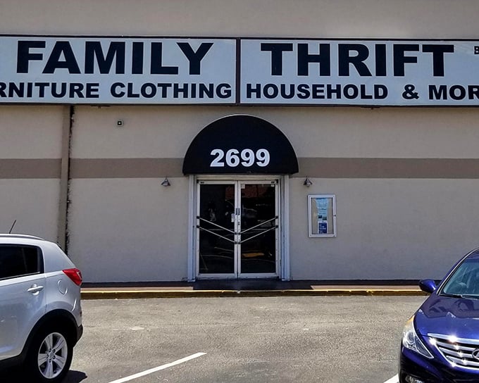 The spacious interior layout makes browsing with kids easy while hunting for amazing deals.