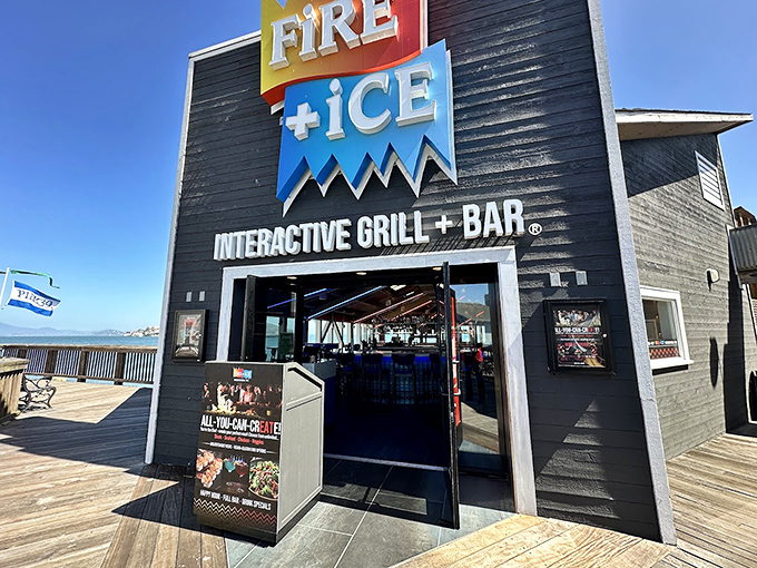 Perched on Pier 39 with that iconic sign, it’s where food becomes interactive theater with bay views as your backdrop.