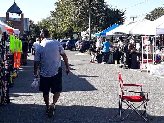 Shoppers navigate the aisles at St. Mark's with the focus of seasoned explorers. The thrill of the hunt is real!