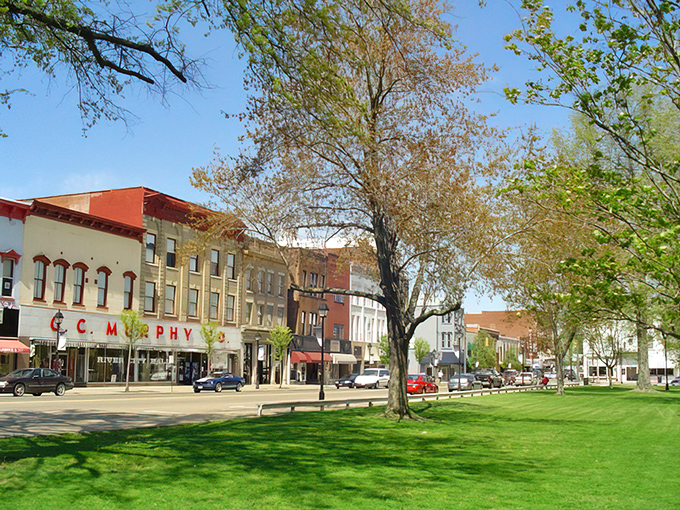 The stately buildings of Gallipolis create a picturesque backdrop for affordable retirement living along the peaceful Ohio River.