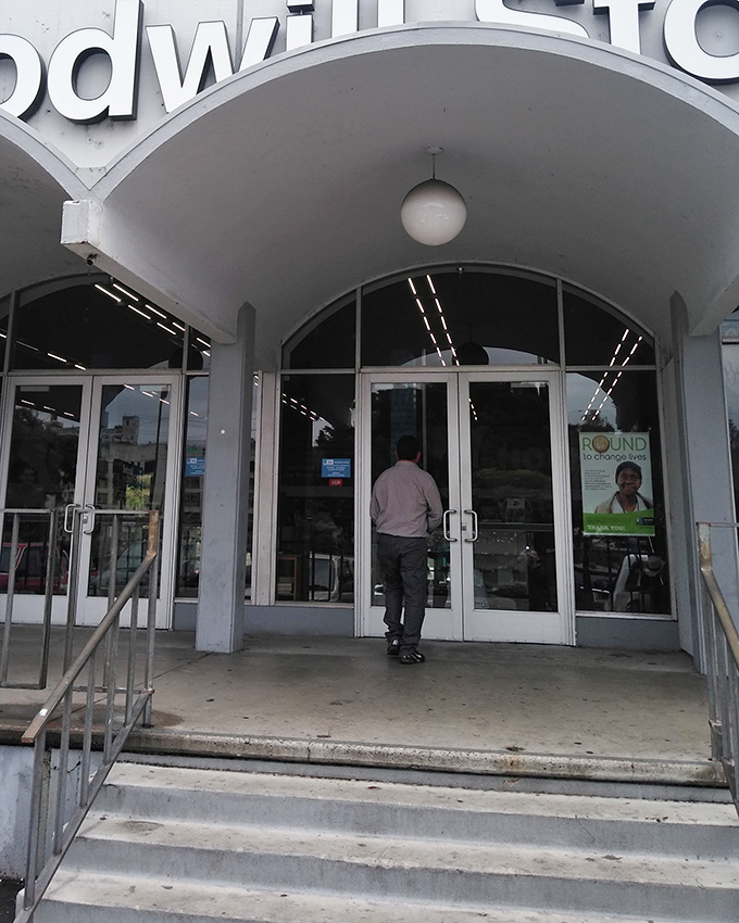 Through these doors walk the smartest shoppers in Los Angeles. The thrift store equivalent of platform 9&frac34; to Hogwarts!