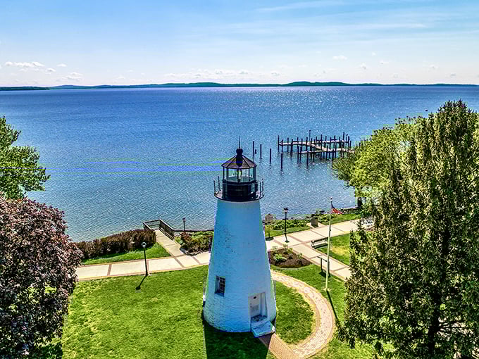 Havre de Grace's iconic lighthouse stands sentinel over the Chesapeake Bay, providing million-dollar views to residents living on modest incomes.