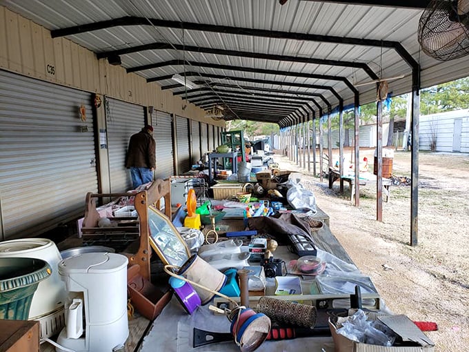 The outdoor charm of Hilltop creates the perfect backdrop for treasure hunting, with merchandise spilling from tables into the Tennessee sunshine.