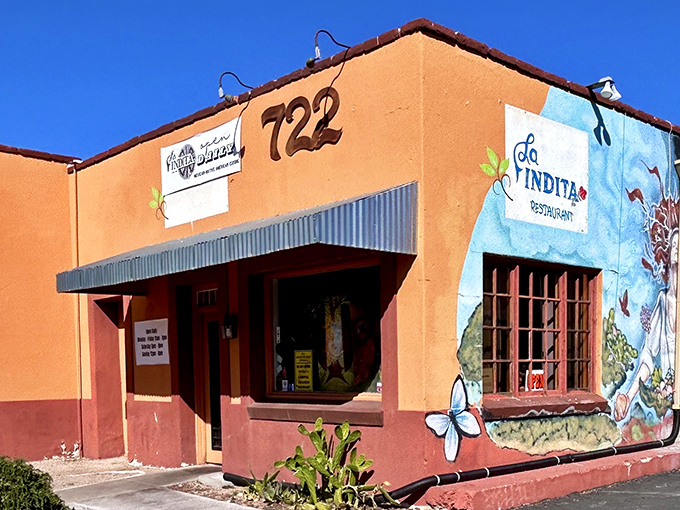 La Indita's colorful exterior is like its menu &ndash; a beautiful blend of Mexican and Native American influences that demands your attention.