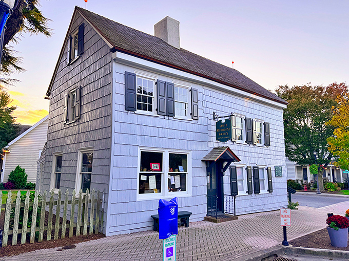 This light blue house in Lewes tells stories of early America, with historic markers that bring the past to life.