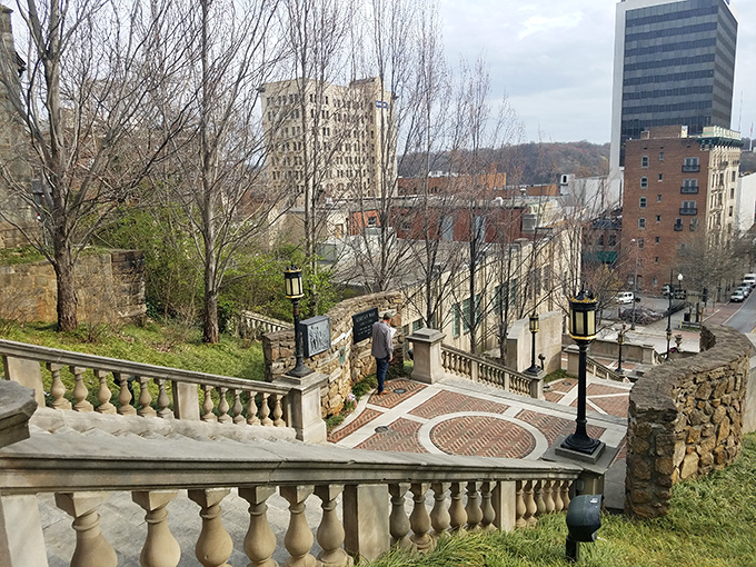 The view from Lynchburg's famous steps offers a million-dollar panorama that, thankfully, doesn't require a million-dollar income.