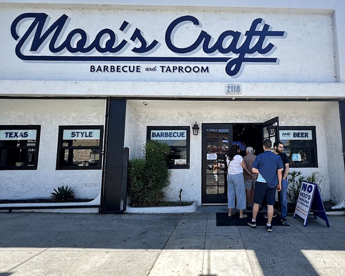 Simple storefront, complex flavors—Moo's proves great BBQ doesn't need fancy digs, just time and smoke.
