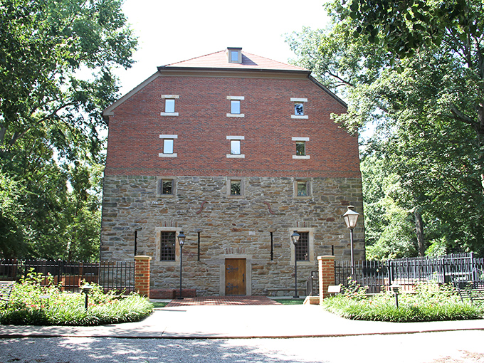 New Harmony's modern community center reflects both the town's utopian roots and its contemporary commitment to affordable living. 