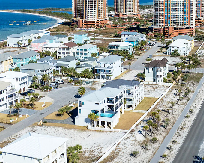 Palm trees standing guard over Pensacola's beaches. Mother Nature's version of a five-star resort entrance.