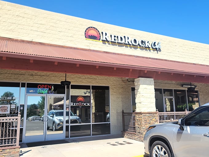 The simple "OPEN" sign in the window is all the invitation you need to discover why locals keep this Sedona gem to themselves.