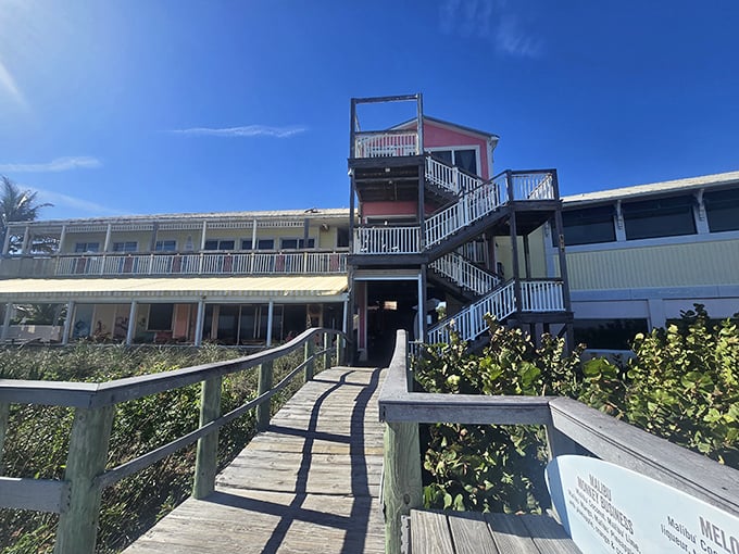 Who needs fancy tablecloths when you've got this view? Sand on the Beach lets you dine with the Atlantic as your dining companion.