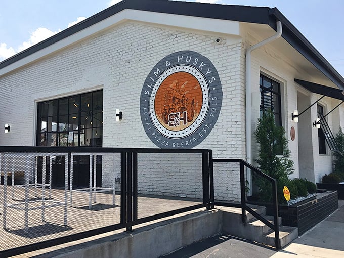 The clean lines of Slim & Husky's storefront promise something different. This isn't your grandfather's pizzeria—but he'd still approve of the flavors.