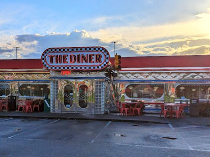 That iconic checkerboard sign tells you everything you need to know&mdash;this place keeps breakfast simple and delicious.