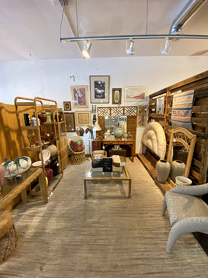 Step into this curated wonderland where vintage meets modern—like HGTV had a garage sale.