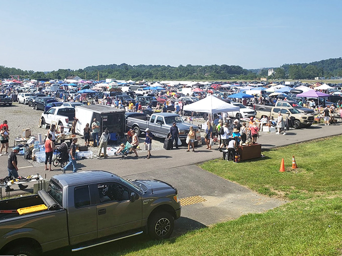 Under the open sky, Trader Jack&rsquo;s outdoor market buzzes with life &mdash; where every table, truck bed, and tent holds the promise of a secondhand treasure.