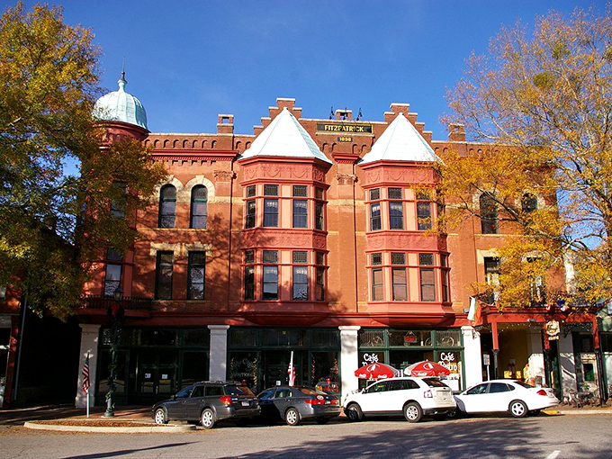 The view of downtown Washington reveals a town that treasures its past while still having one foot firmly planted in the present.