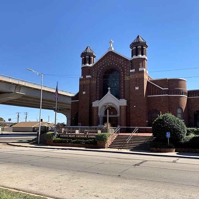 Sacred Heart Catholic Church stands as a beautiful landmark in Wichita Falls. Spiritual comfort comes with financial peace in this affordable community.