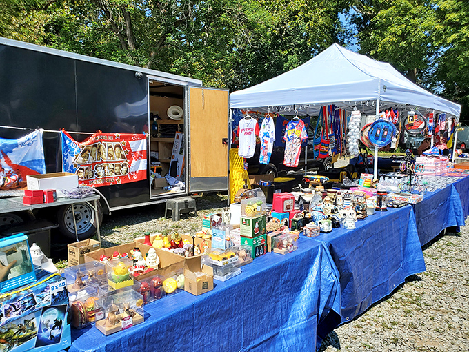Where everyday is a treasure hunt! Families browse colorful displays at Willow Glen, where cereal boxes sit alongside vintage treasures.