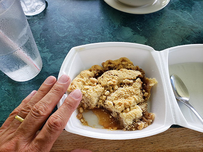 The apple dumpling arrives like a warm hug from grandma&mdash;crumbly, sweet, and absolutely worth every calorie-laden bite.