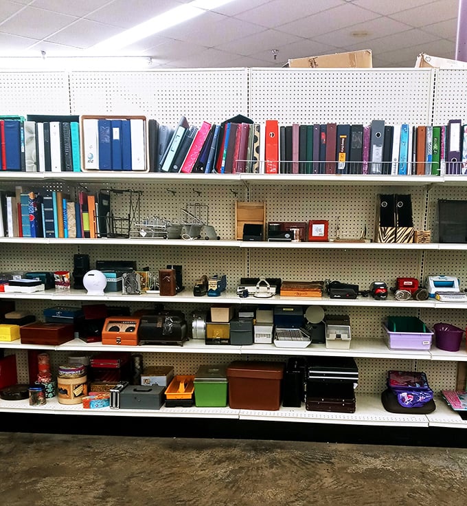 The electronics and book section &ndash; where yesterday's bestsellers and gadgets come for their second act. That vintage alarm clock has probably witnessed more Monday morning groans than a coffee shop barista.