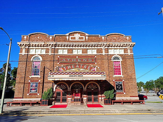The Athens Theatre's marquee lights up downtown like it's 1922 again. Broadway-worthy performances without Manhattan parking prices!