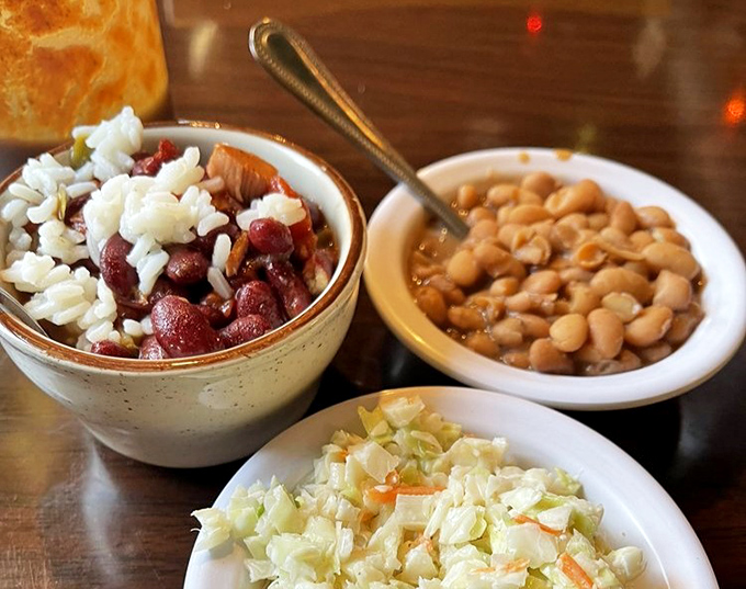 These aren't just any beans&mdash;they're slow-simmered BBQ beans with bits of pork that have been converting side dish skeptics for generations.