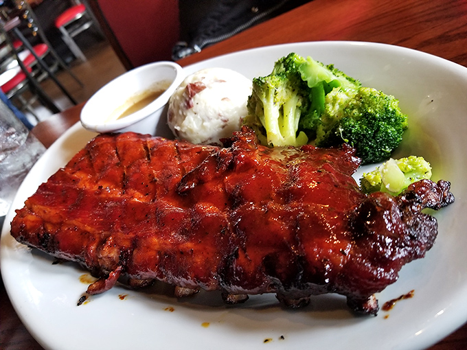 Glistening with sauce and tender enough to make you weep, these ribs prove that the best things in life require extra napkins.