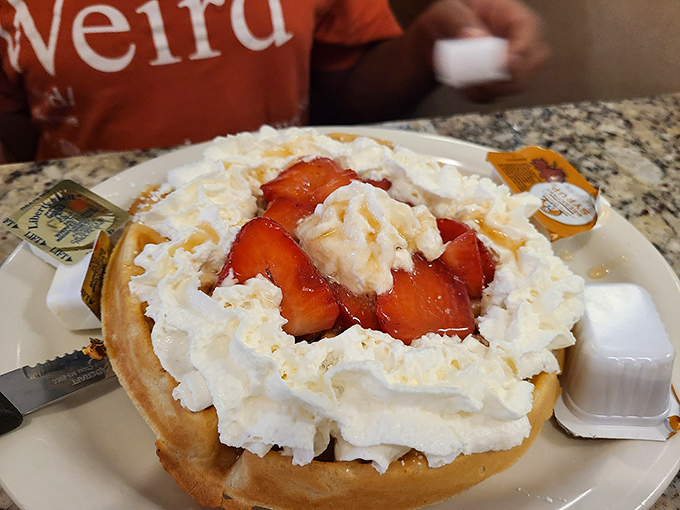 Golden Belgian waffle perfection that makes Sunday mornings worth celebrating all over again.