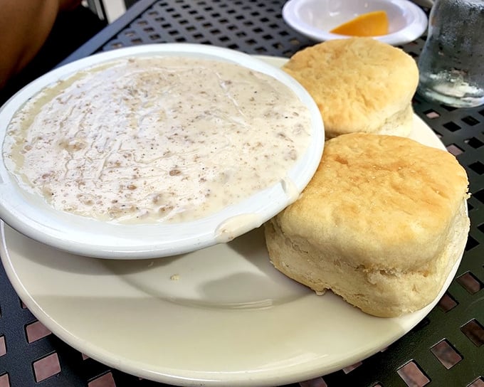 Biscuits and gravy: The ultimate comfort food marriage. These fluffy clouds of dough swimming in creamy gravy could cure any case of the blues.