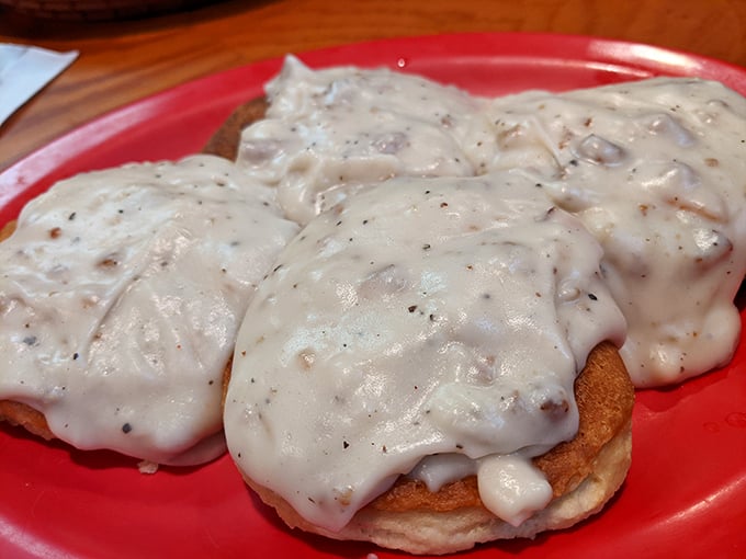These biscuits and gravy aren't just a meal, they're a southern heirloom &ndash; creamy, peppery gravy cascading over fresh-baked pillows of comfort. 
