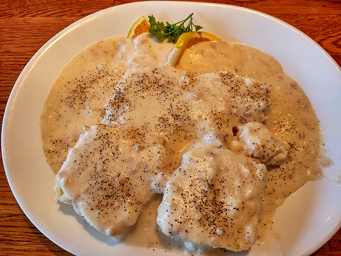 Biscuits and gravy: the breakfast equivalent of a warm hug from your favorite grandparent. Peppery, creamy comfort blanketing pillowy biscuits.