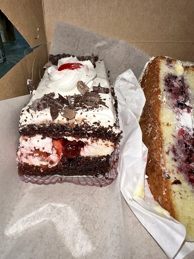 Black Forest cake that makes you understand why the Germans are such precise engineers – this requires skill.