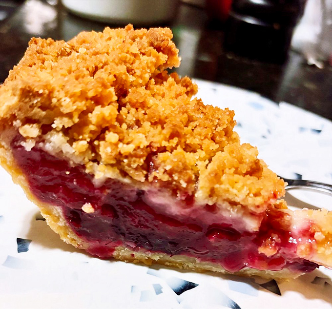 The boysenberry apple crumb pie&mdash;where fruit and buttery topping unite in a marriage so perfect it deserves its own reality show.