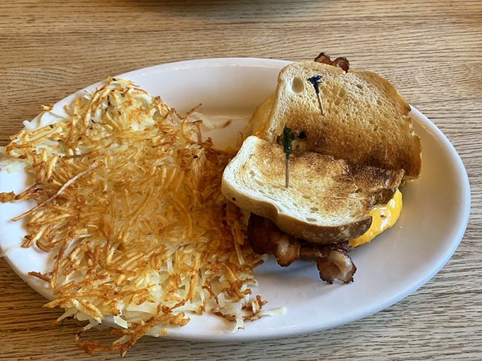 Whoever invented the breakfast sandwich deserves a Nobel Prize. Those hashbrowns are playing the supporting role of a lifetime.