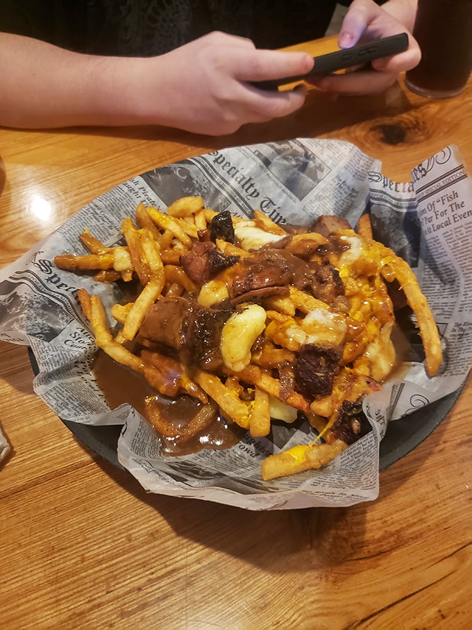 Poutine gets the brisket treatment! Golden fries swimming in gravy with chunks of that famous smoked meat&mdash;a beautiful mess worth every napkin.