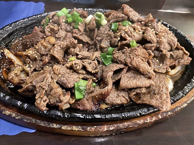 Sizzling bulgogi that's had a proper marinade introduction &ndash; the caramelized edges tell you everything you need to know about the kitchen's attention to detail.