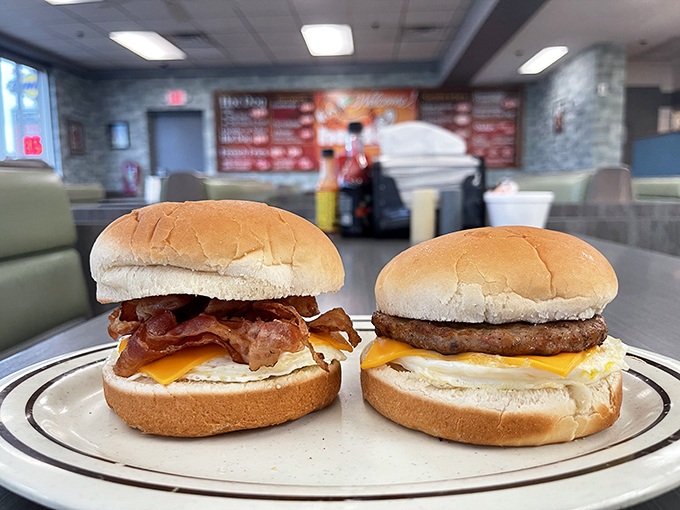 When a burger craving strikes, Jib Jab delivers. That melty cheese and crispy bacon combo is the comfort food equivalent of a warm hug.