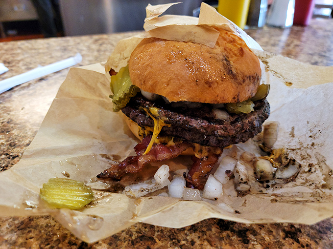 When bacon meets beef meets cheese, angels sing and cardiologists quietly look the other way.