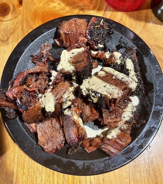 These burnt ends with their caramelized exterior and buttery interior might just be what the afterlife tastes like. Heavenly doesn't begin to cover it.