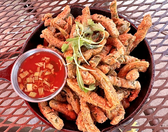Golden cactus fries that prove everything in the desert doesn't have to hurt &ndash; sometimes it just tastes incredible.
